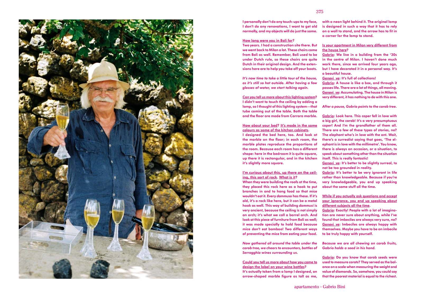 Interview with Gabrio Bini - Haydée Touitou