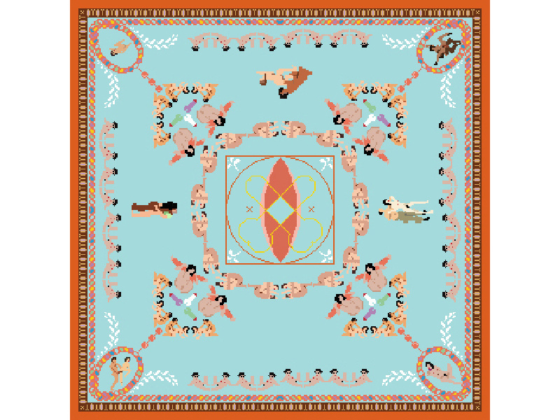 Pixel Scarves - Théo Mongourdin