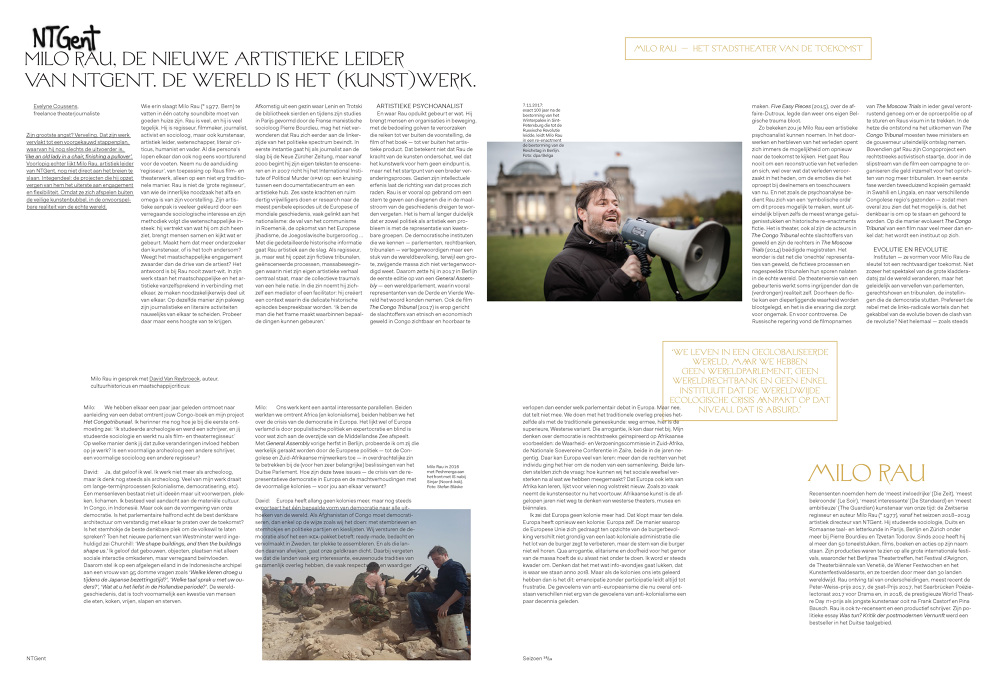 NTGent/Milo Rau - Benjamin Hickethier Visual Communication Research