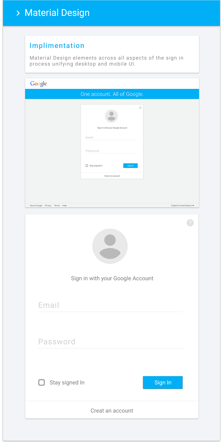 Google Account Sign In: Material Design Concept - Jason Zigrino