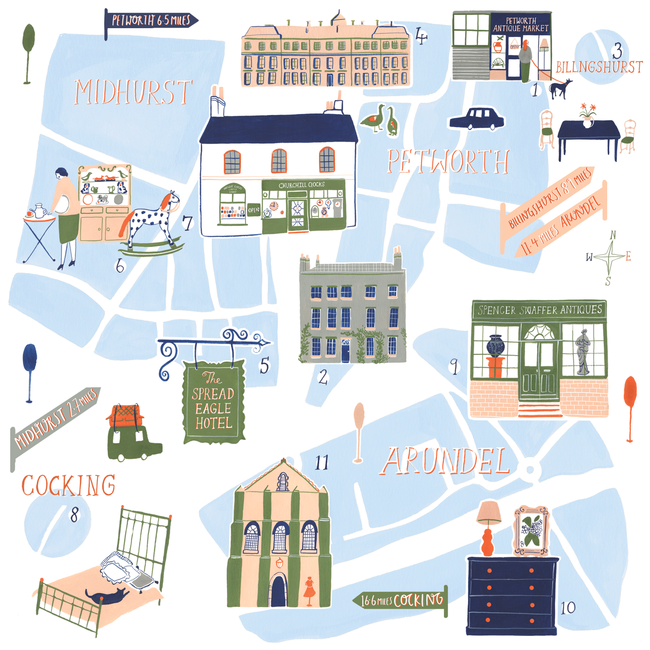 Sussex map - Polly Fern