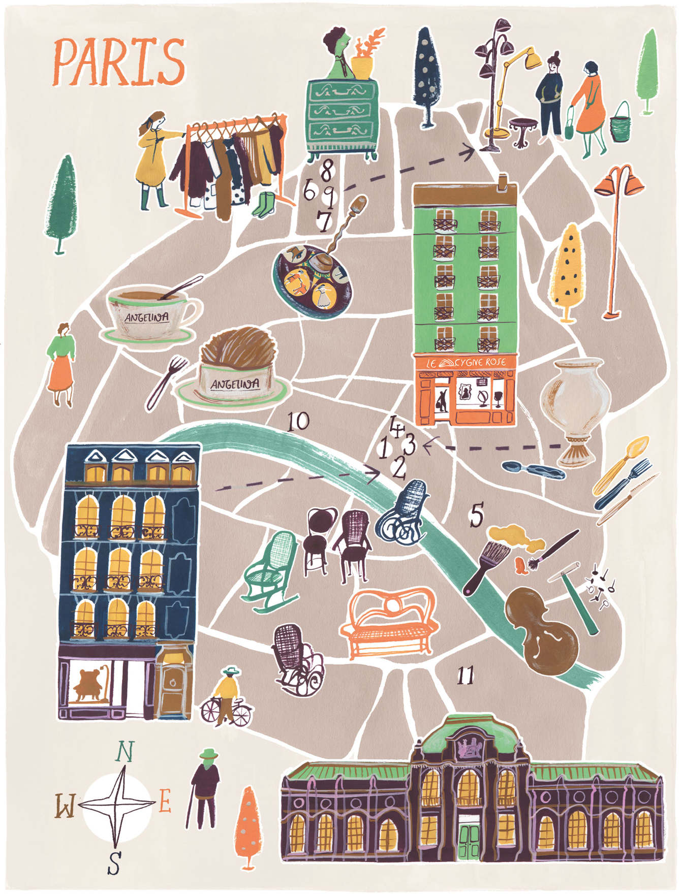 Paris map - Polly Fern