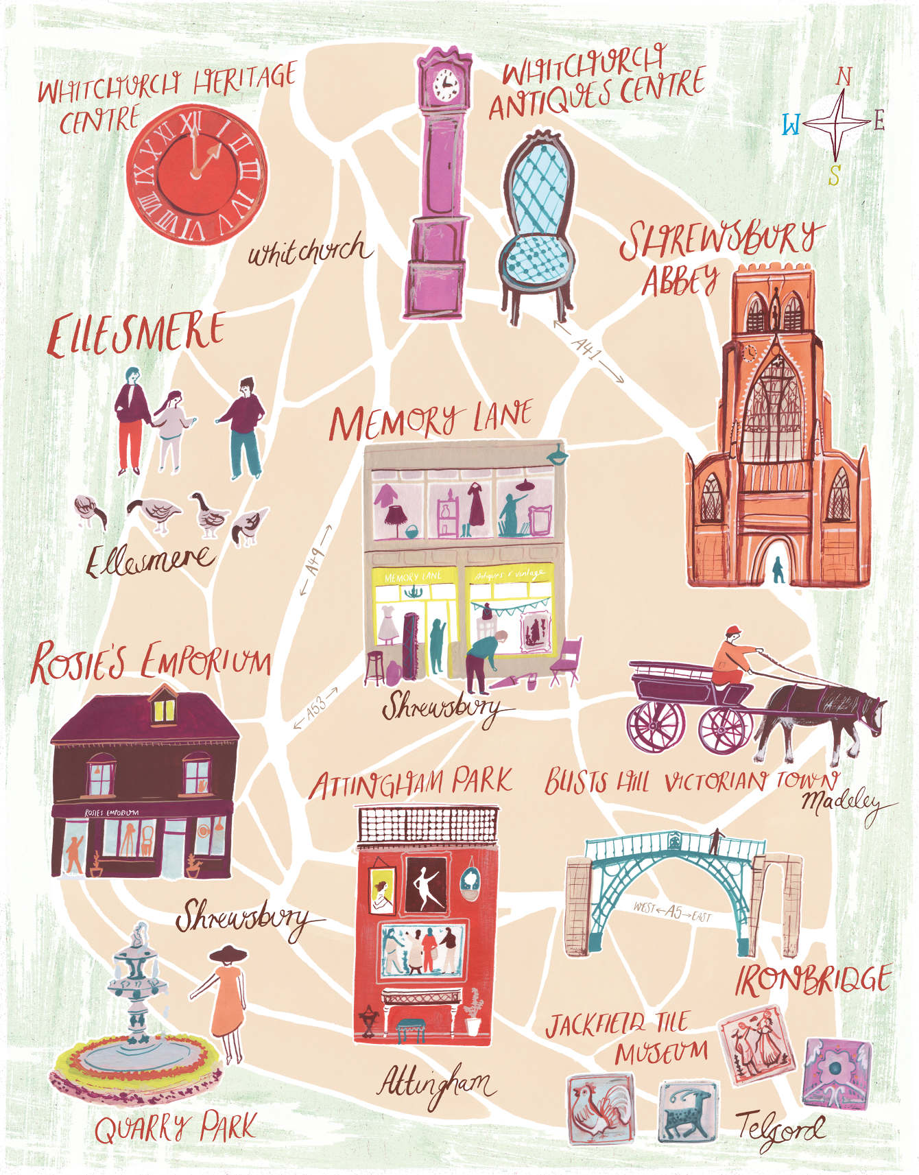 North Shropshire map - Polly Fern