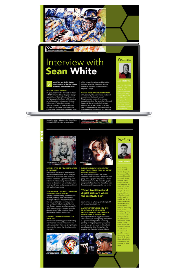 Interactive magazine - Buzzart Designs