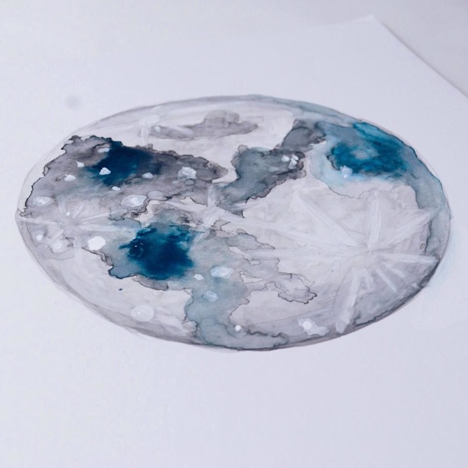 Moon Watercolor - Persia Campbell