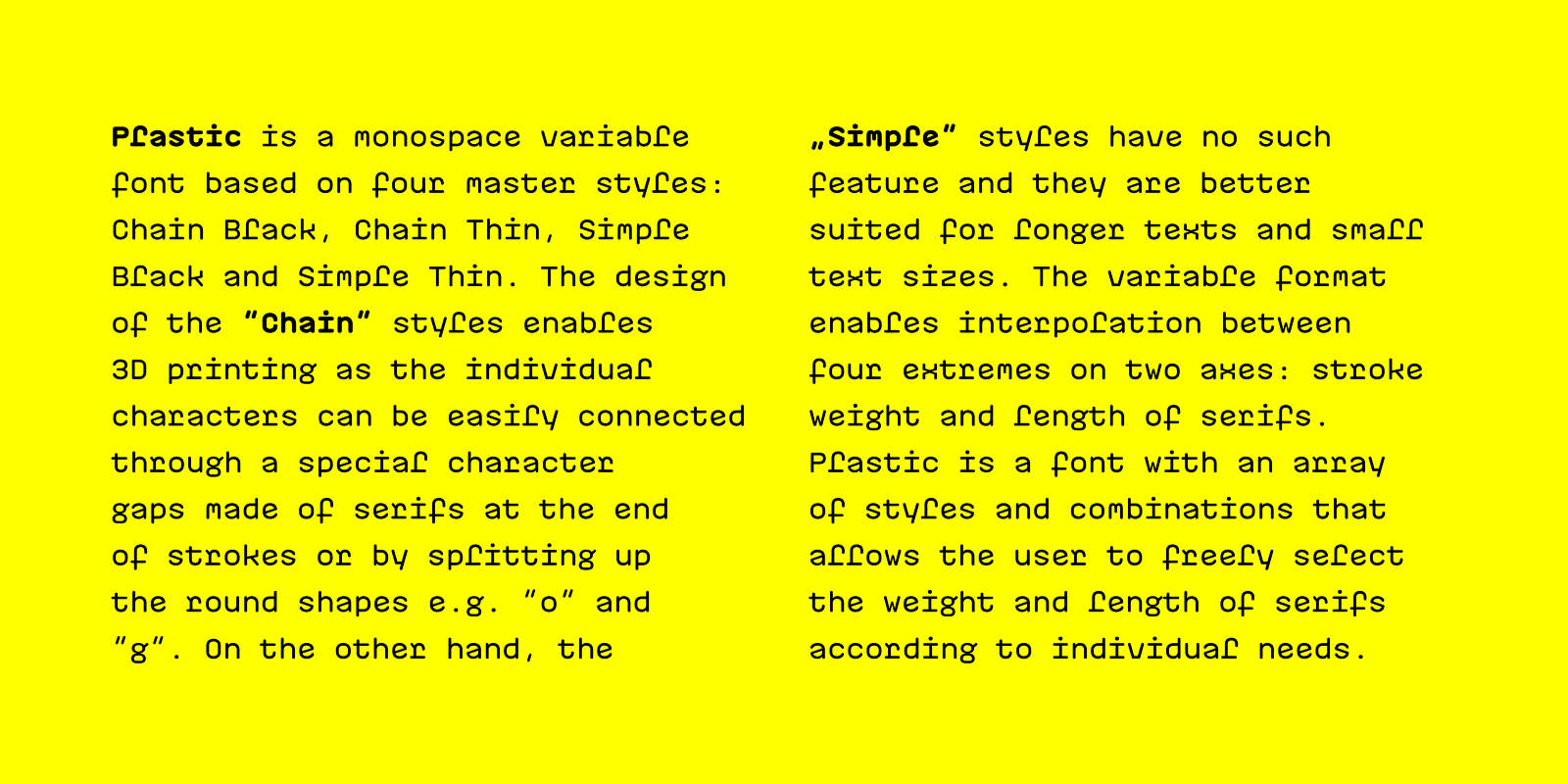 Plastic typeface - Ivana Palečková