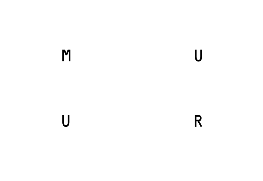 MUUR logotype concepts - Ivana Palečková