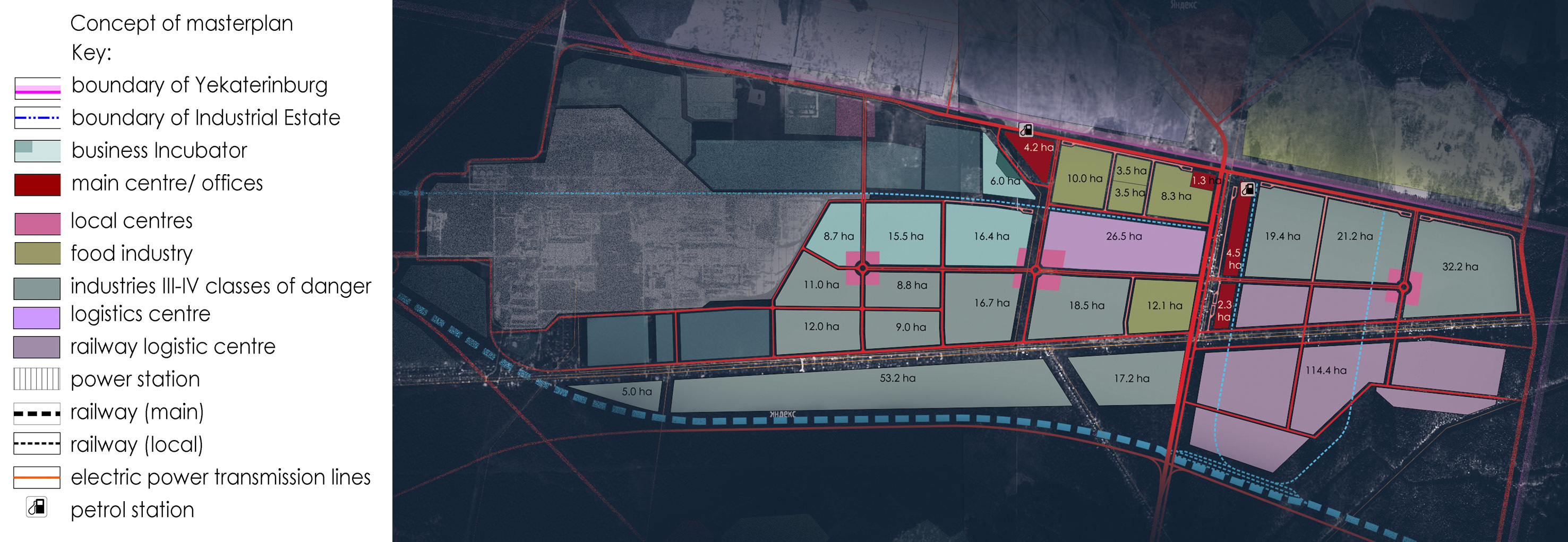 Concept of masterplan for Industrial Estate - Natalia Grigorenko