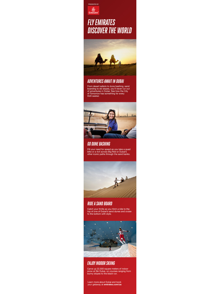 Emirates Airline: Destination Dubai - Charlie Curnow | Senior Copywriter