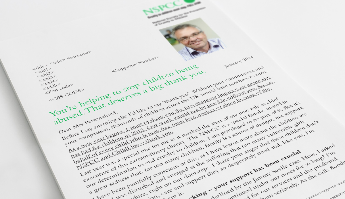 NSPCC - Thank You - Julian Clark – Freelance Graphic Design & Art Direction
