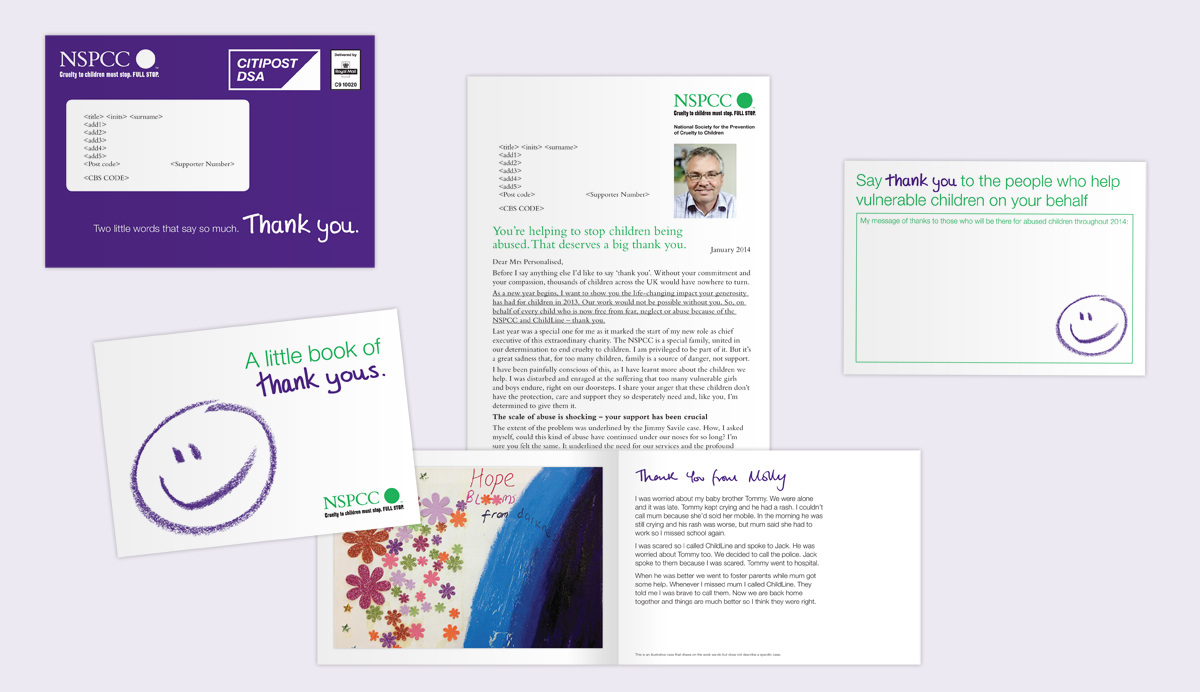NSPCC - Thank You - Julian Clark – Freelance Graphic Design & Art Direction