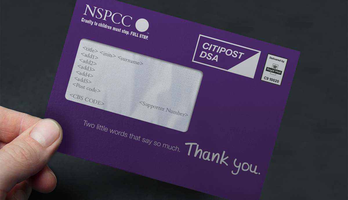 NSPCC - Thank You - Julian Clark – Freelance Graphic Design & Art Direction