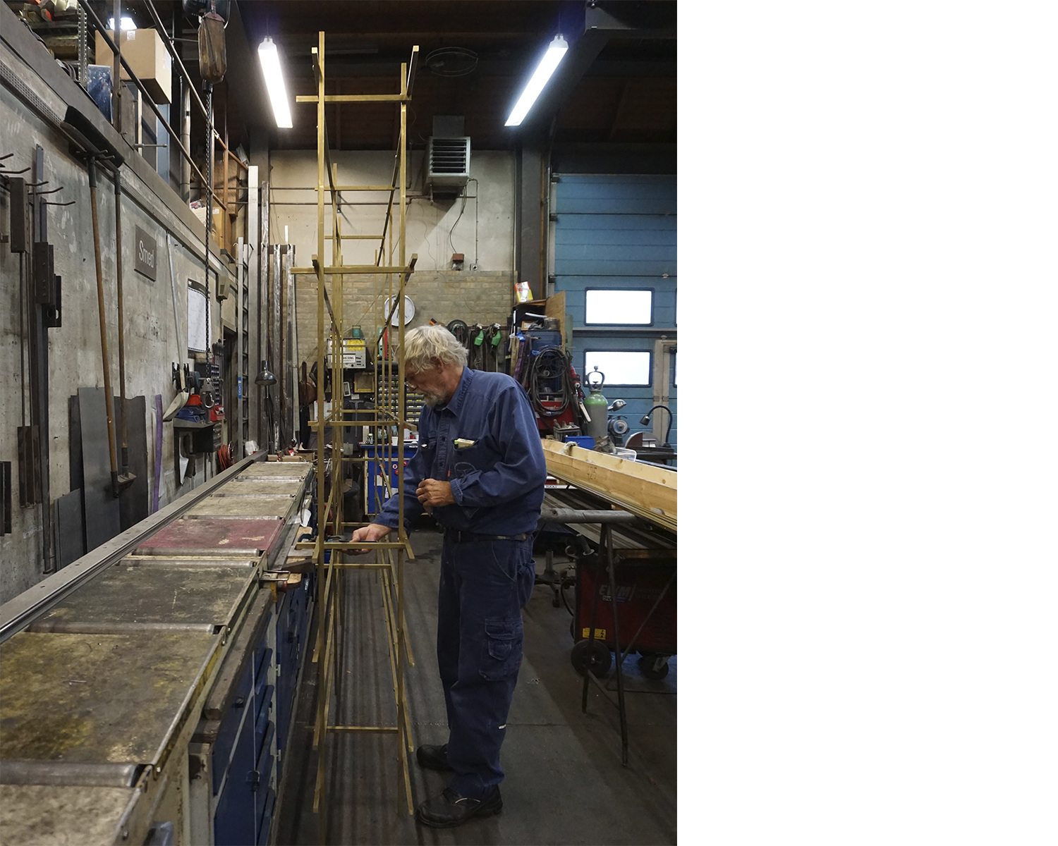 MARIENBORG Customized brass shelving Year of construction: 2019 ...