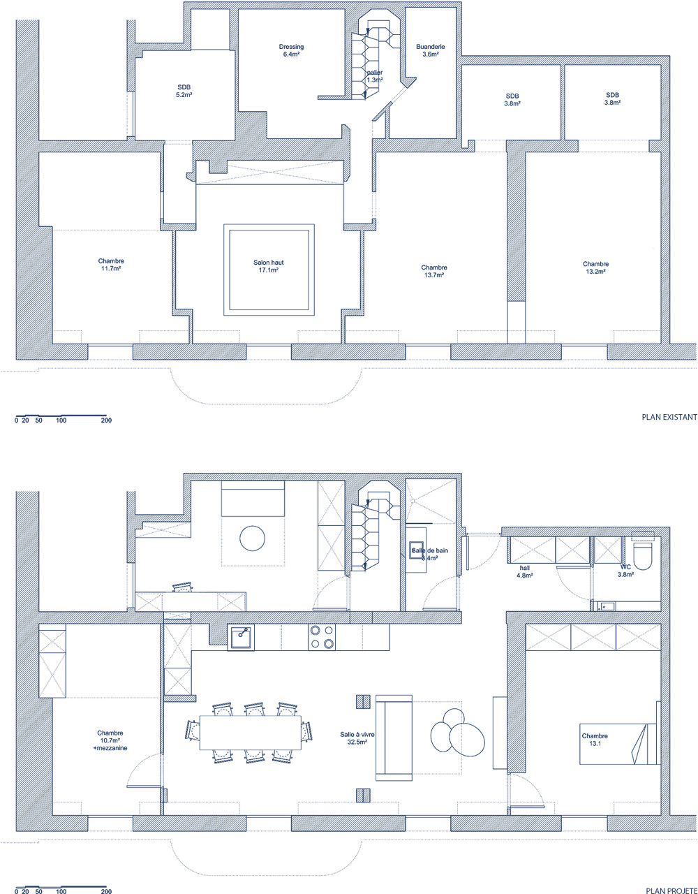 AU DESSUS DE LA BUTTE - BARDIN ARCHITECTE - Architecture intérieur ...