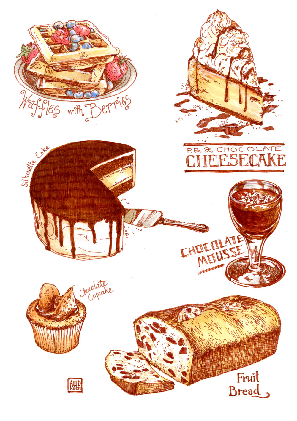 food illustration - Aud Koch