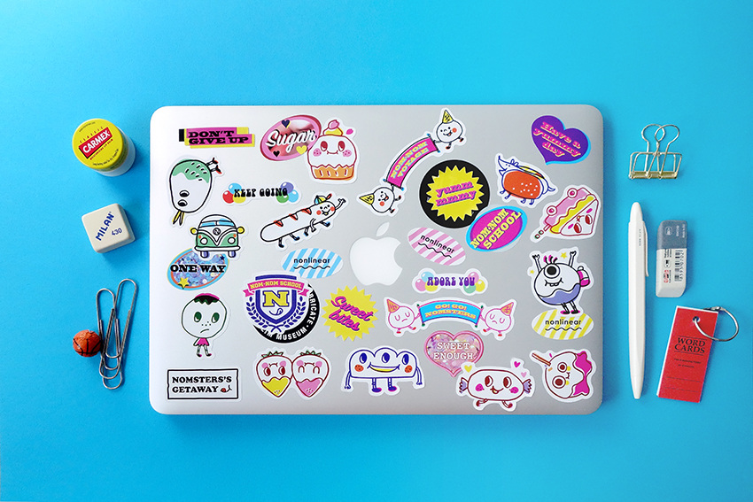 Nom-nom Sticker Pack_Love - 비선형 : nonlinear