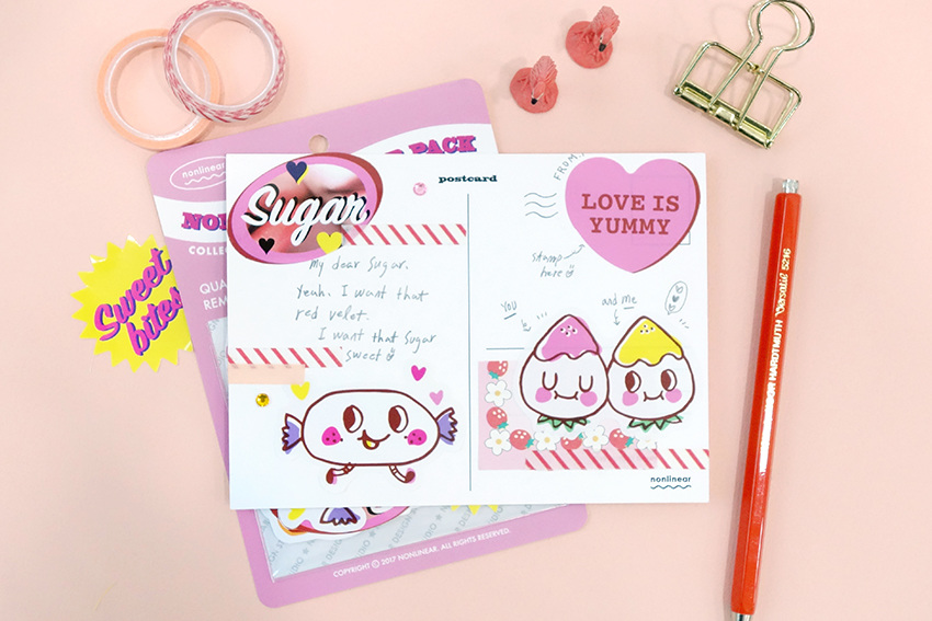 Nom-nom Sticker Pack_Love - 비선형 : nonlinear