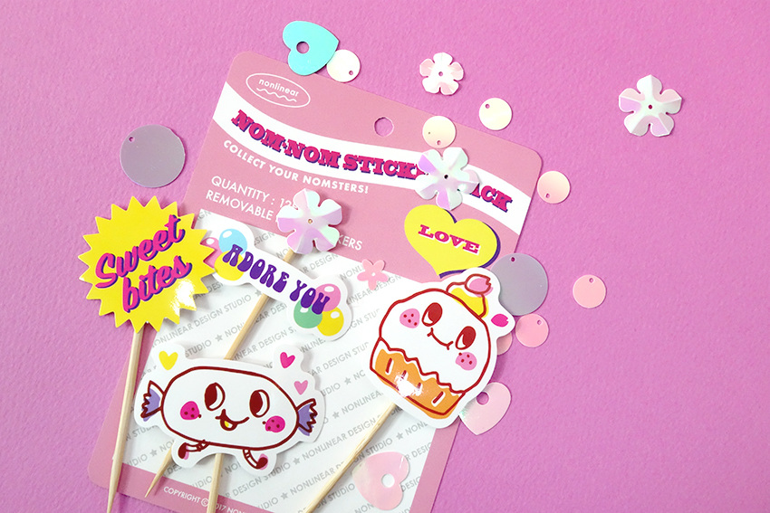 Nom-nom Sticker Pack_Love - 비선형 : nonlinear
