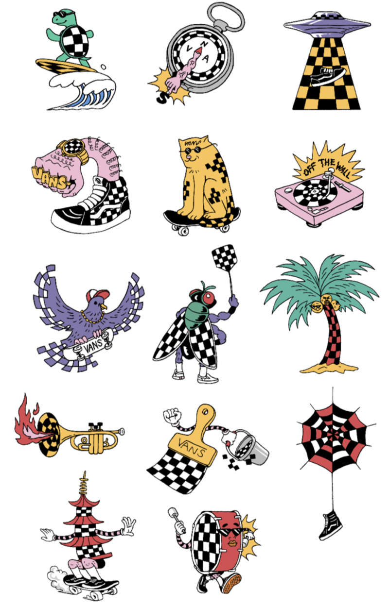VANS - 2021双十一线上界面人物及元素插画 - DICKKCID