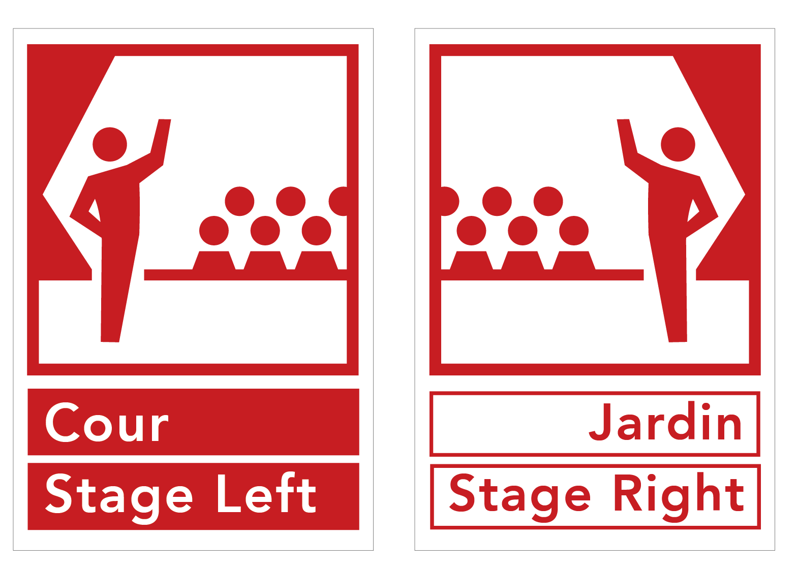 "Cour" and "Jardin" Backstage Pictogram - Catharina Krisanti