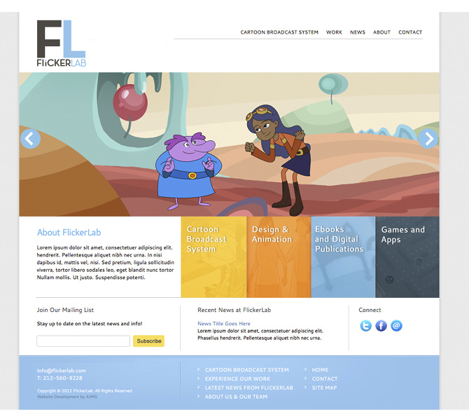FlickerLab Site Redesign - Greg Kaplan