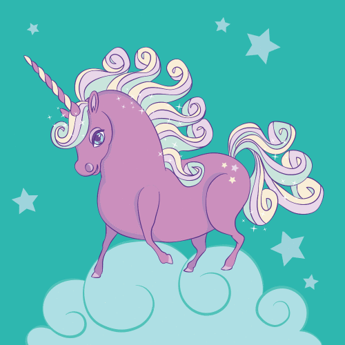 Prancing Ponycorn with Sparkles! - d2design+illustration