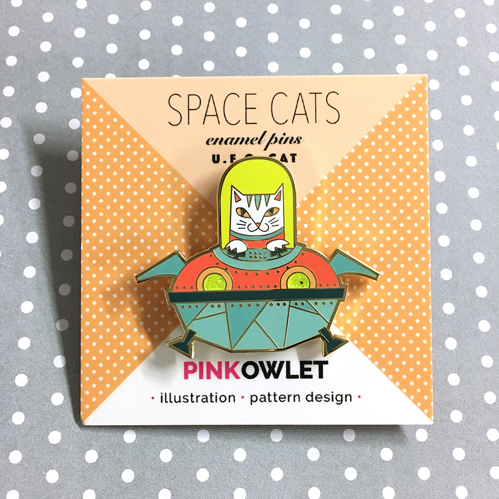 Space Cats Enamel Pins - d2design+illustration