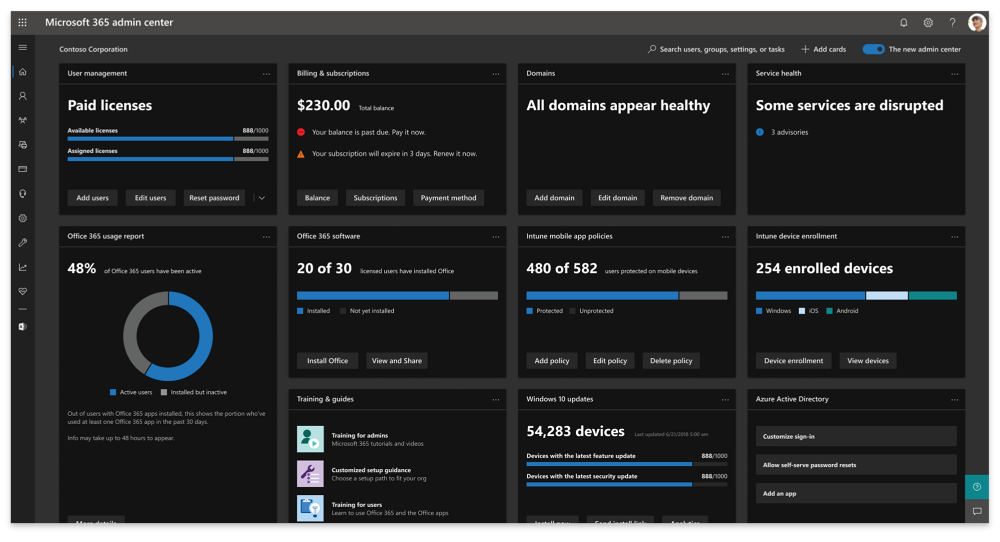 M365 Admin Center - Patrick G Clark Design