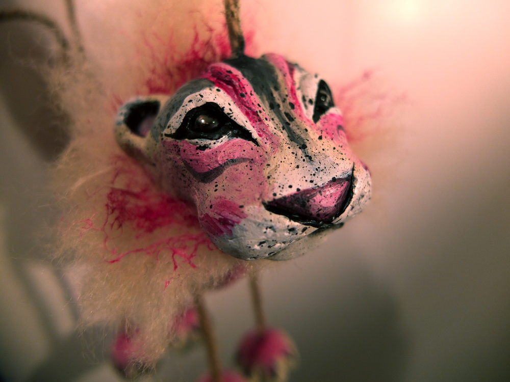 String Lion puppets - Sarah Lewis Theatre Designer and Maker