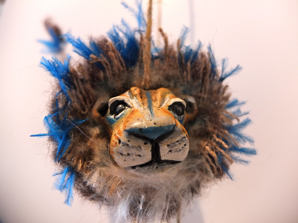 String Lion puppets - Sarah Lewis Theatre Designer and Maker