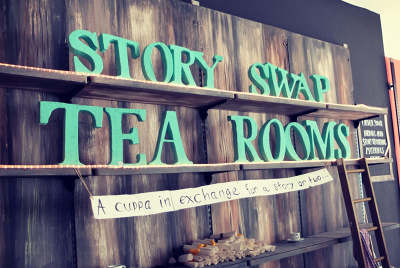 The Story Swap Tea Rooms - Sarah Lewis Theatre Designer and Maker