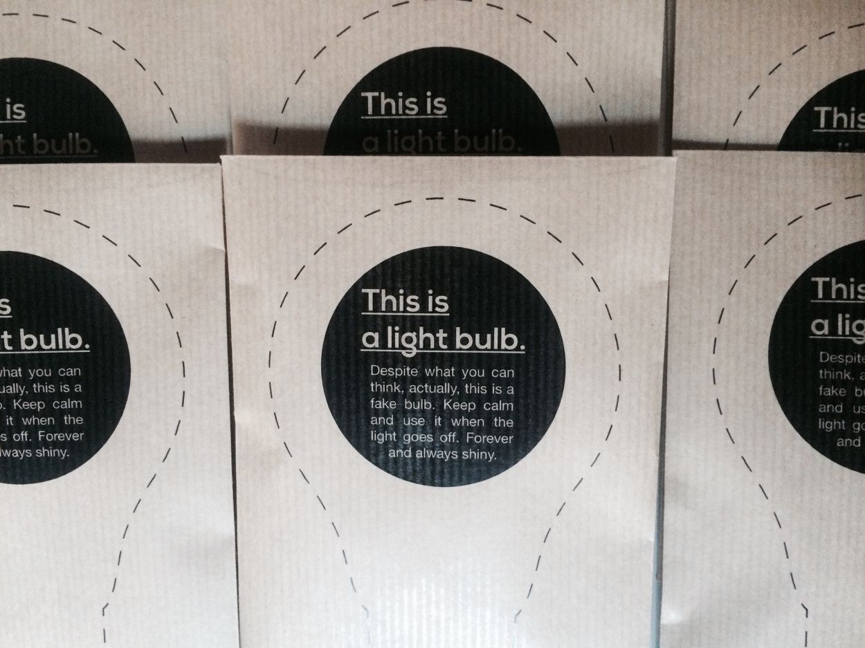 The fake light bulb - Designed by Iratxe