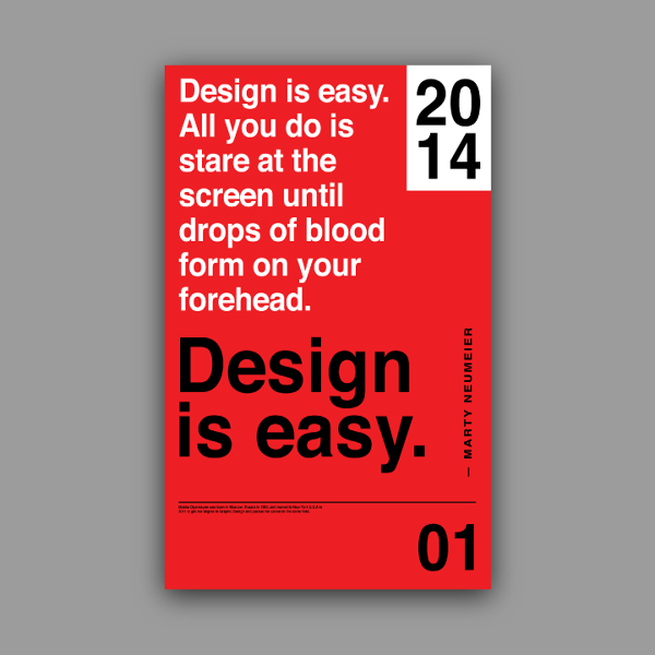 "Design is Easy" Type Poster - Masha Jovansean