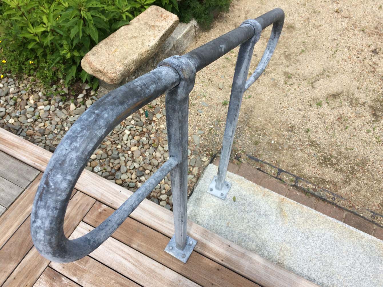 Galvanized Handrail - Handwrought Tools. Aaron Beck, Blacksmith