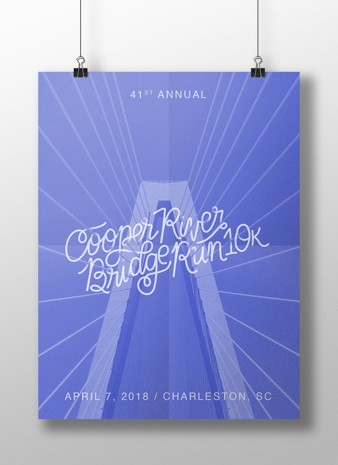 LETTERING • COOPER RIVER BRIDGE RUN POSTER - Portfolio • Abby Miller