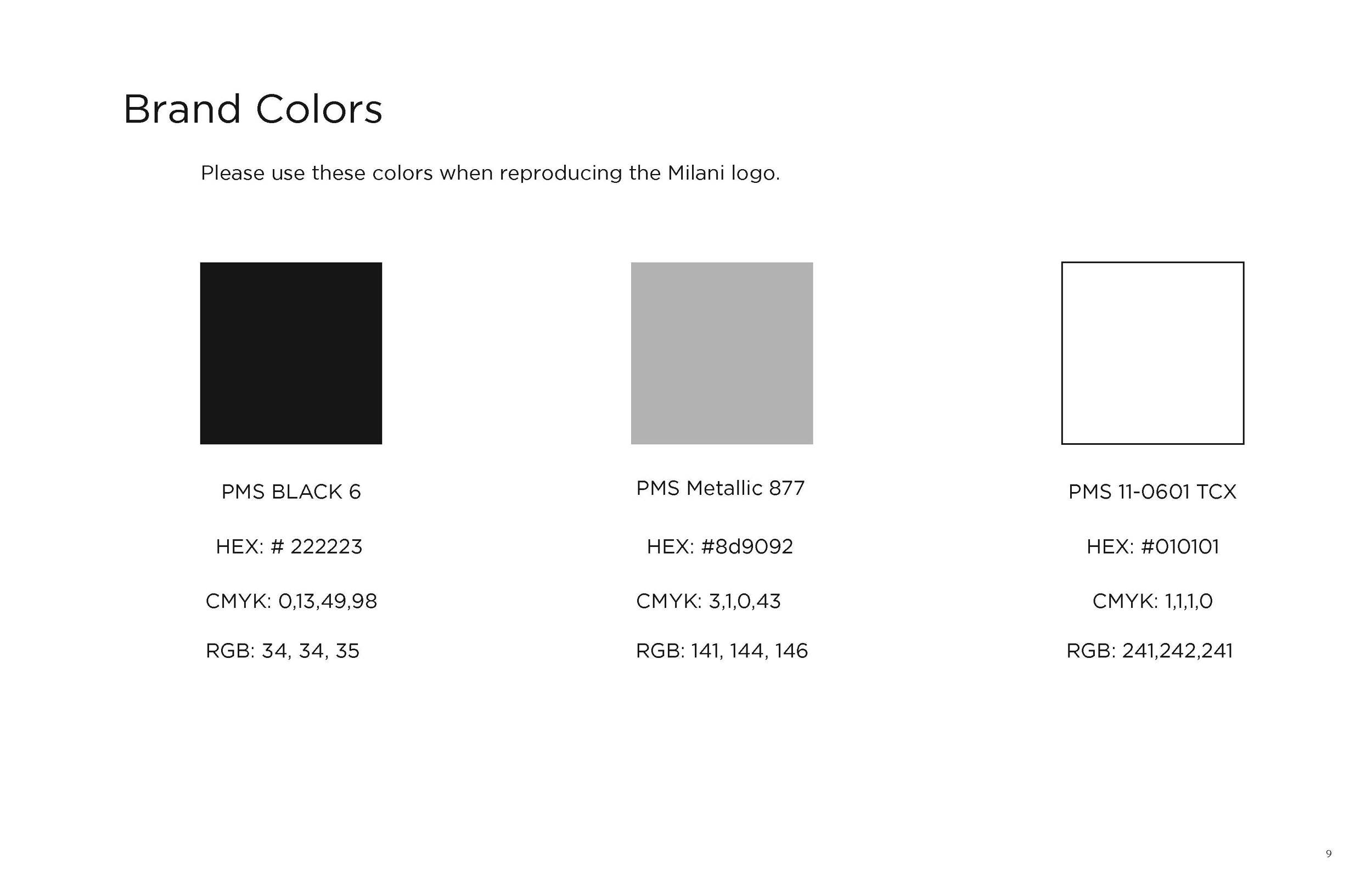 Milani Brand Guidelines - EMANII J. OWENS
