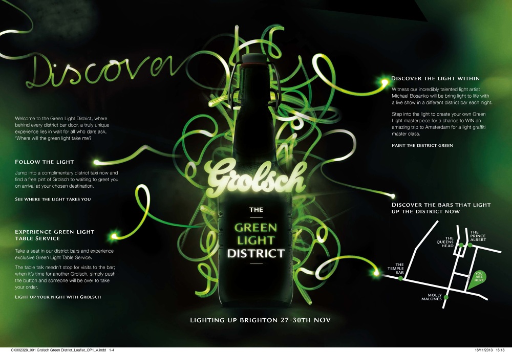 The Grolsch Green Light District - Jamie Berry, Copywriter