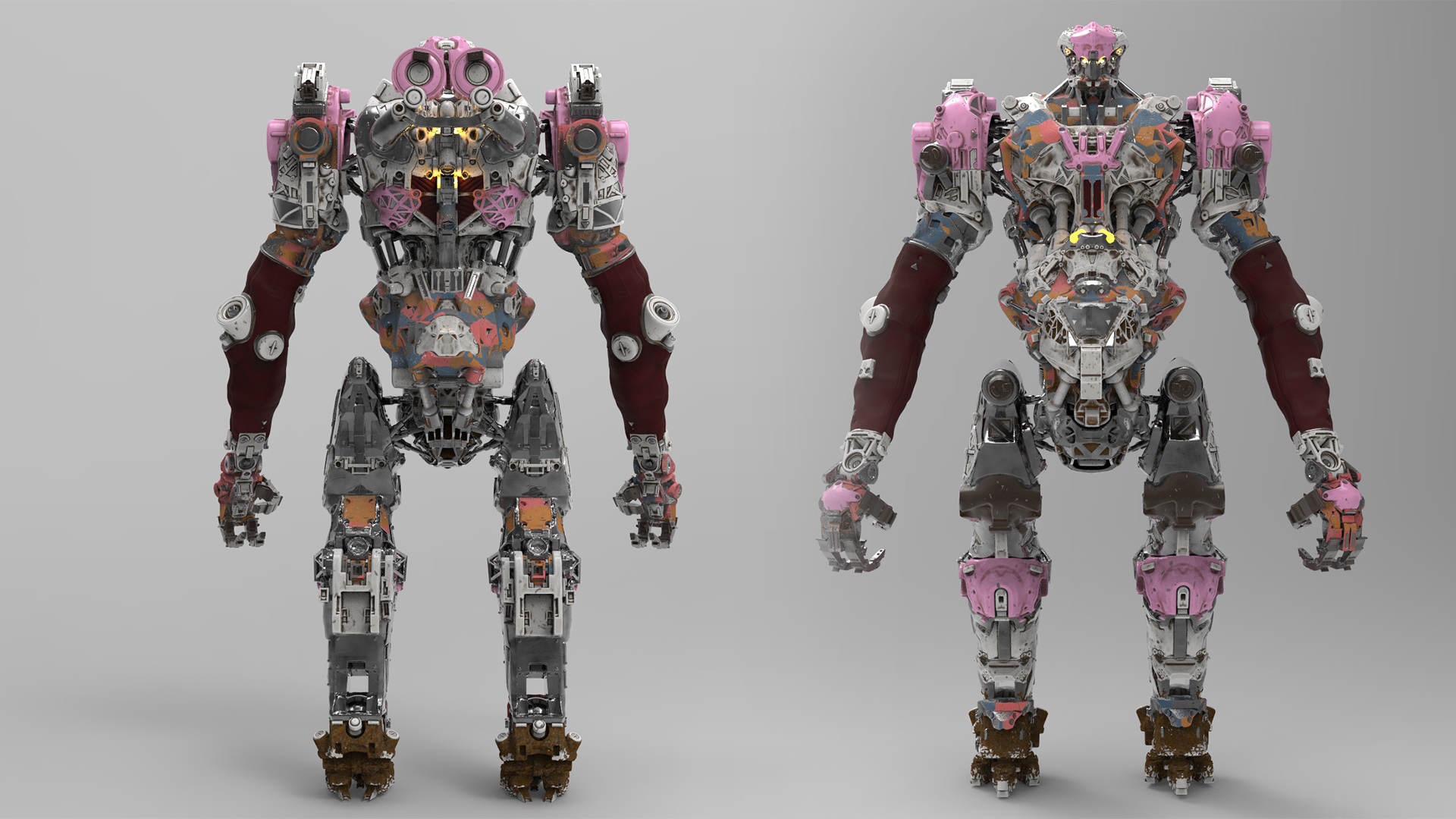 Anthropomorphic robots created in ZBrush: Graduation project - Martijn ...