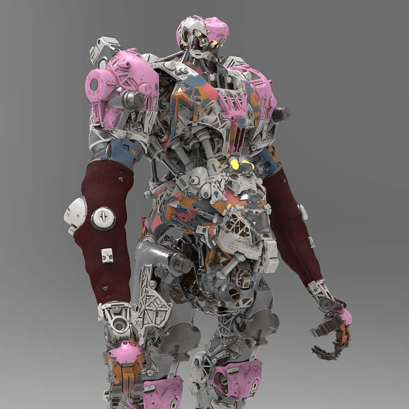Anthropomorphic robots created in ZBrush: Graduation project - Martijn ...