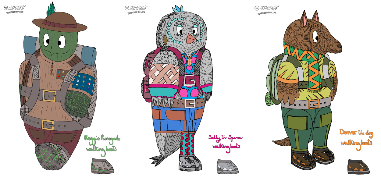 Reggie Renegade Hi-Tec Boots - Shaun Parr illustration