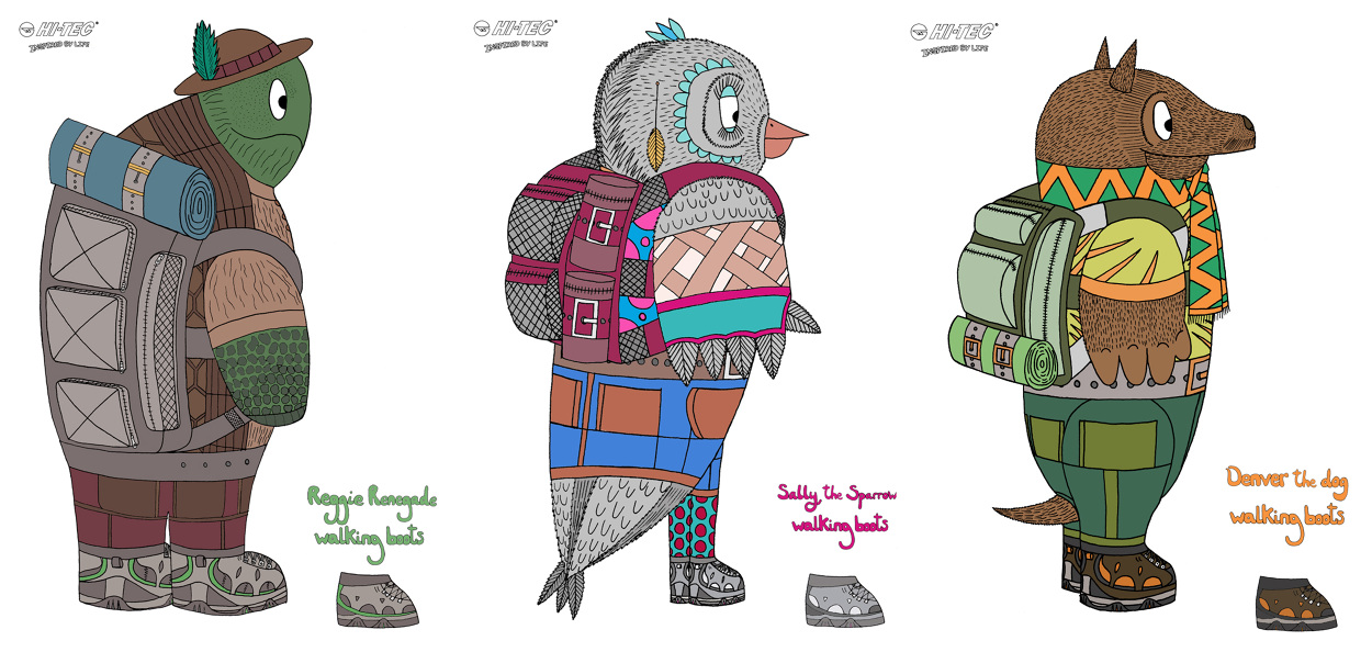 Reggie Renegade Hi-Tec Boots - Shaun Parr illustration