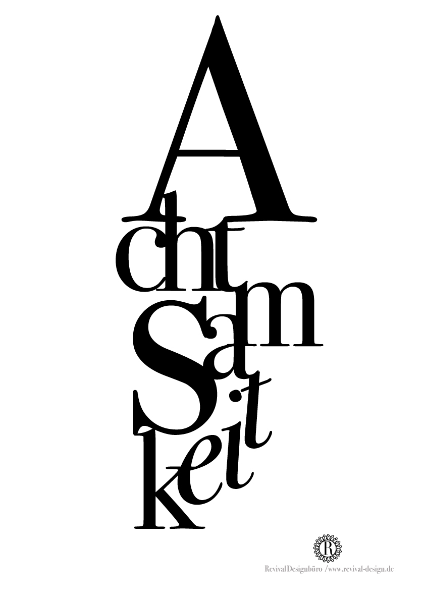 German Words Typography - Typorevival