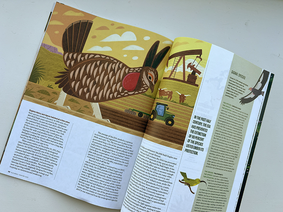 50 Years of the Endangered Species Act - Alexander Vidal Illustration