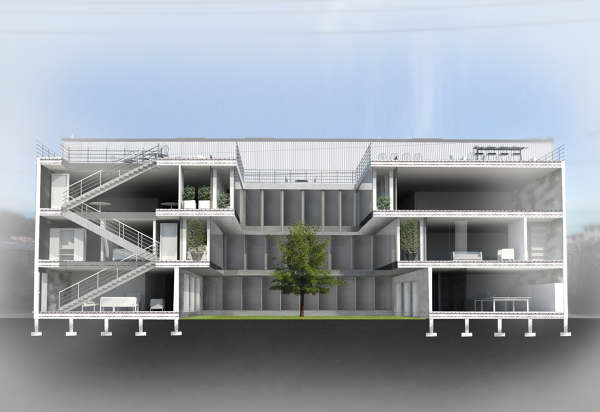 Newtown Infill Courtyard House - du Chat Architecture ltd.