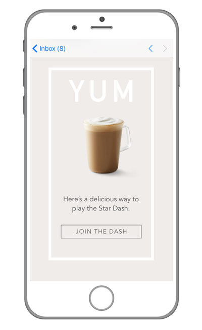Personalized Starbucks Marketing Email - Simon Biddle-Snead