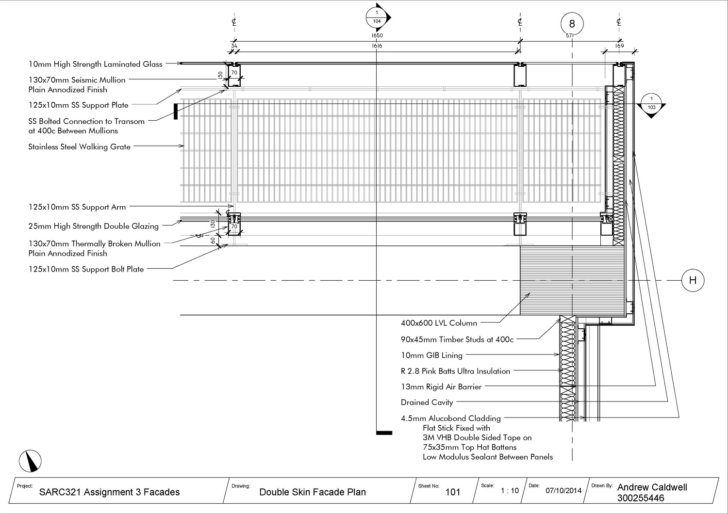 High Rise Facade Construction Drawings - Andrew Caldwell // Portfolio