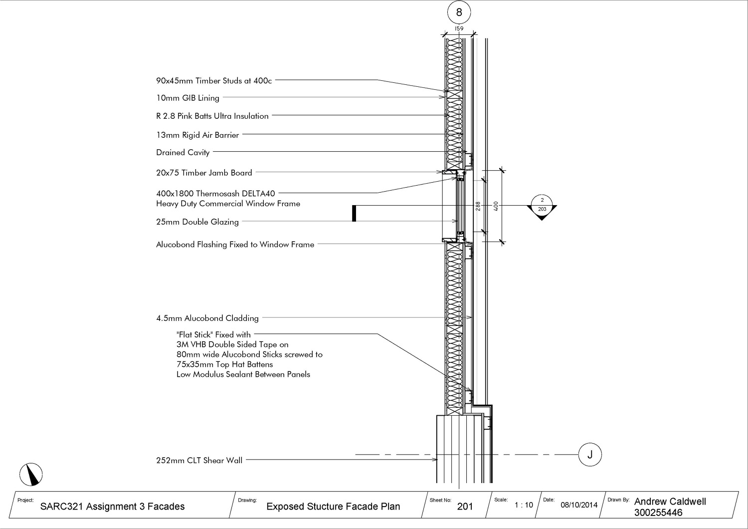 High Rise Facade Construction Drawings - Andrew Caldwell // Portfolio