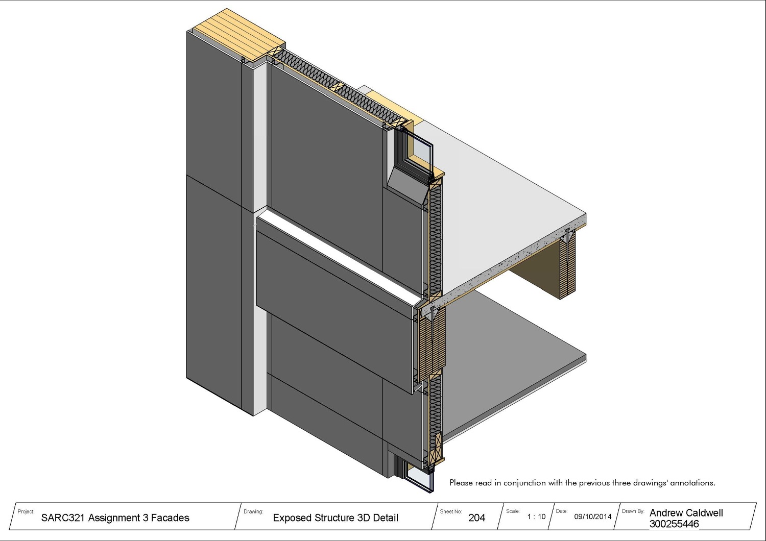 High Rise Facade Construction Drawings - Andrew Caldwell // Portfolio