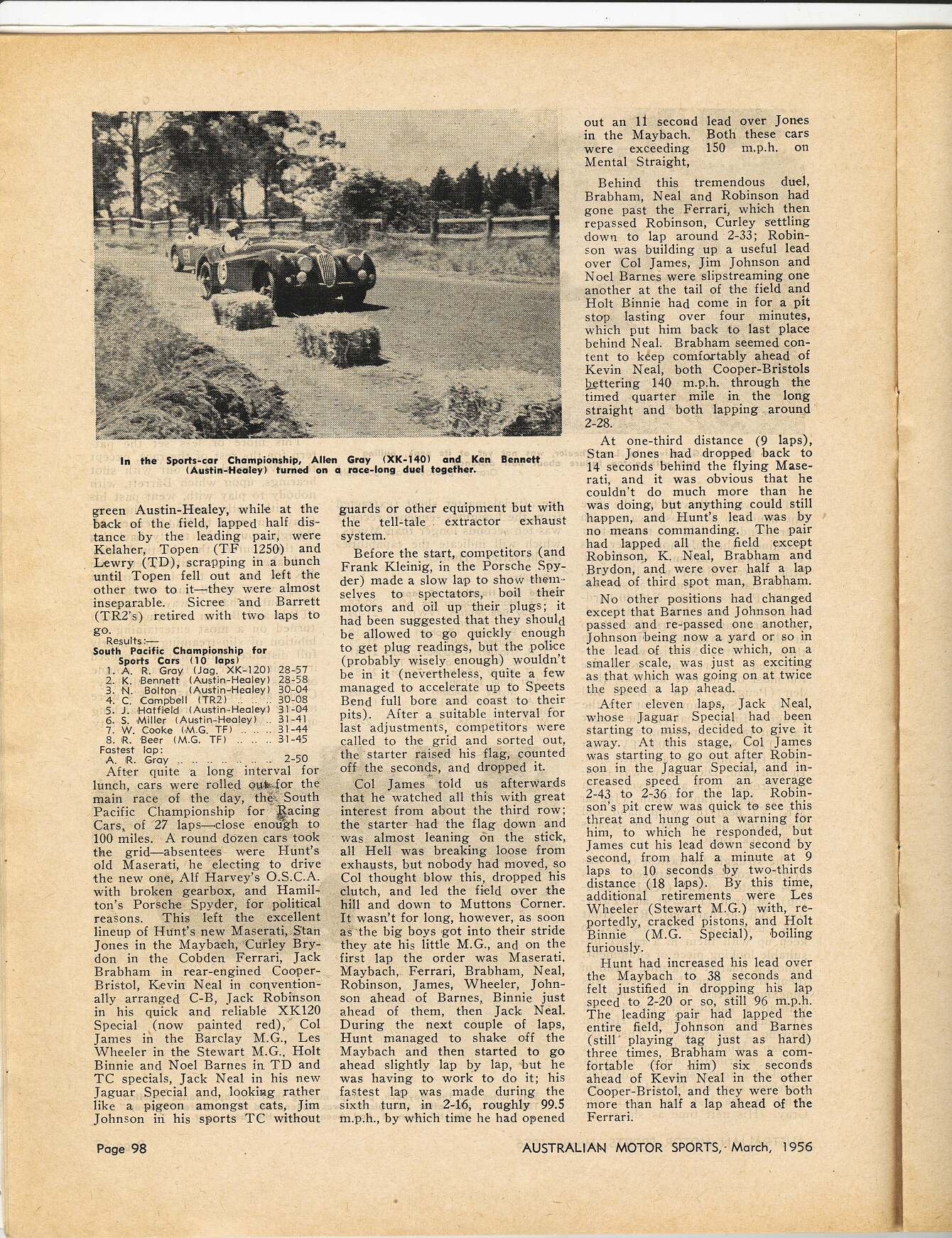 Ken Bennett 1955 - 1958 - Austin Healey 100S