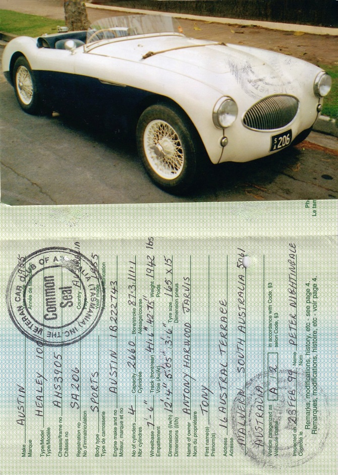 Tony Jarvis 1997-2023 - Austin Healey 100S